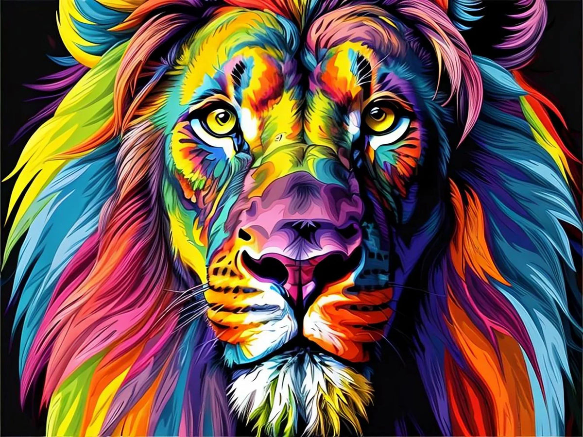 Lion - 5D Kit Broderie Diamants Diamond Painting FL4440 ...