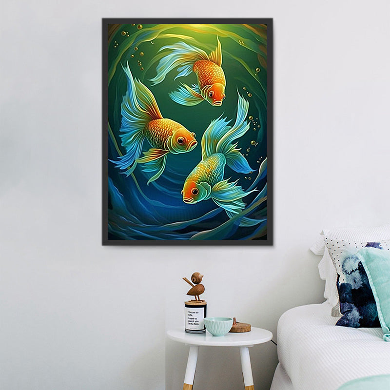 Poisson 5d Diy Kits Broderie Diamant Diamond Painting MJ8122 ...