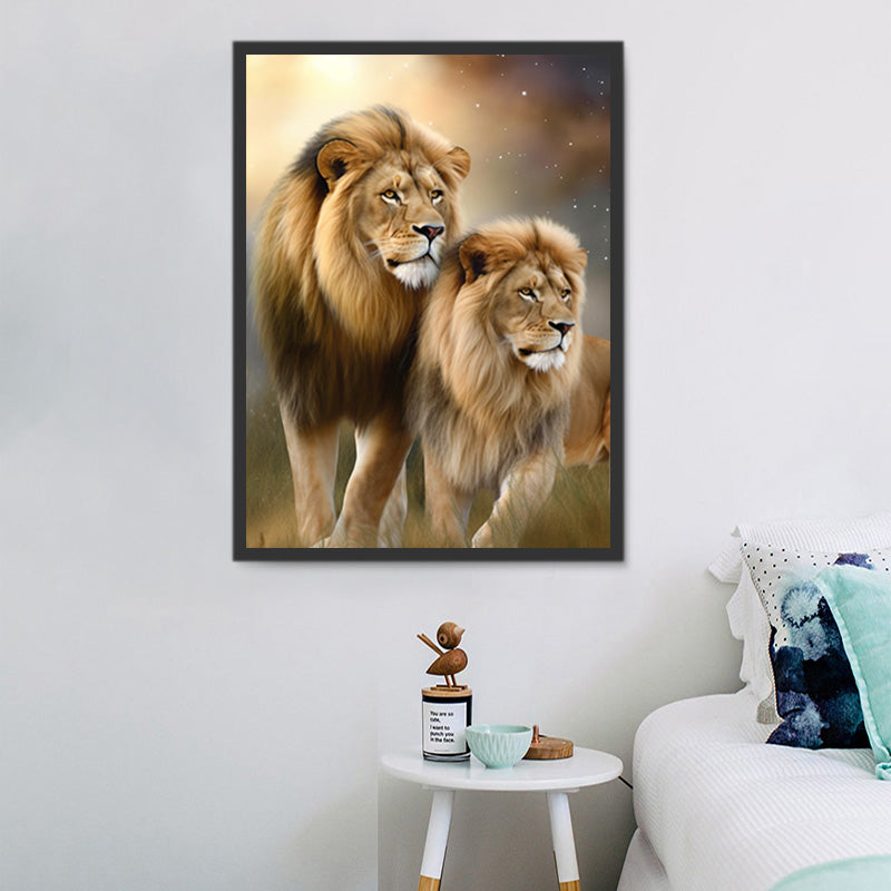 Lion 5d Diy Kits Broderie Diamant Diamond Painting MJ9230 ...